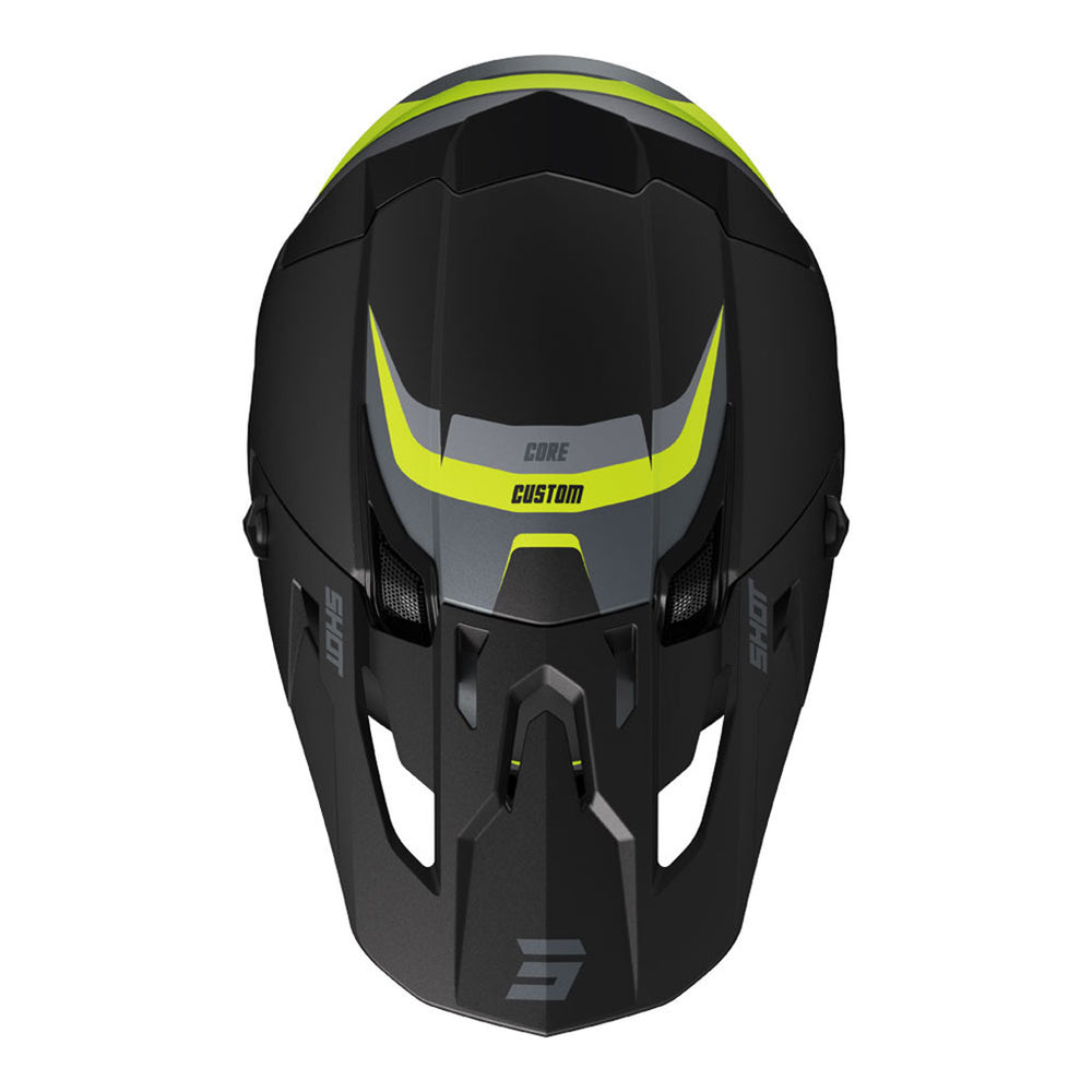 Shot - 2024 Core Custom MIPS Matt Neon Yellow Helmet – AMA Warehouse