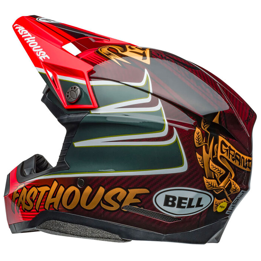 Bell - Moto-10 Spherical Fasthouse DITD Red/Gold Helmet – AMA Warehouse