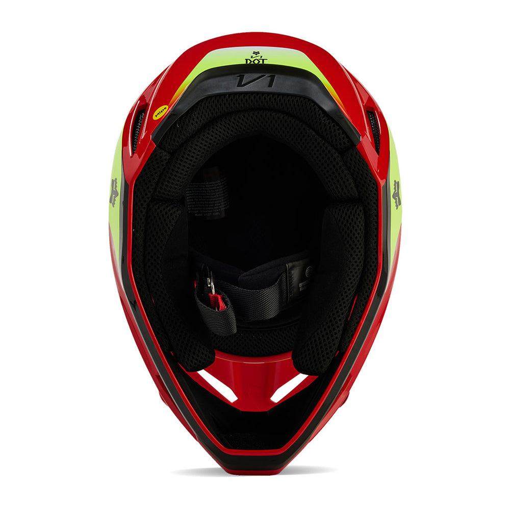 Fox - 2024 V1 Ballast Flo Red/Yellow Helmet – AMA Warehouse