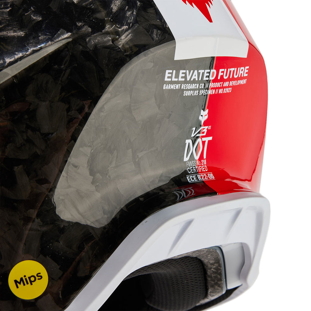 Fox - 2024 V3RS Optical Carbon/Red Helmet – AMA Warehouse