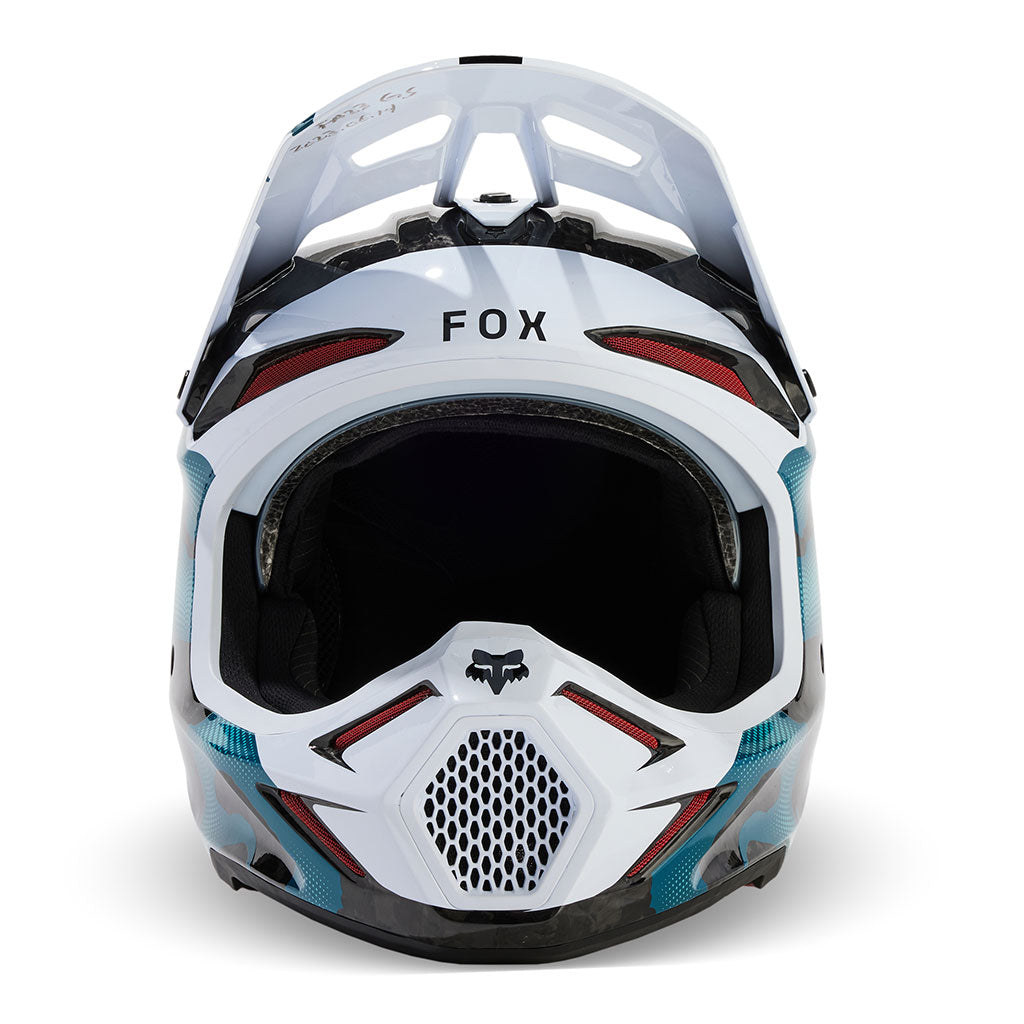 Fox - 2024 V3RS Withered Carbon/Blue Helmet – AMA Warehouse