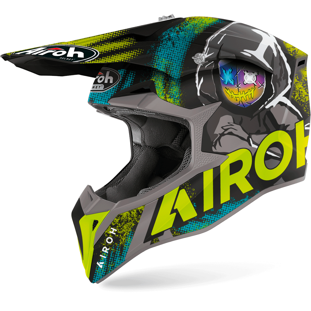 Airoh - Wraap Alien Yellow Helmet – AMA Warehouse